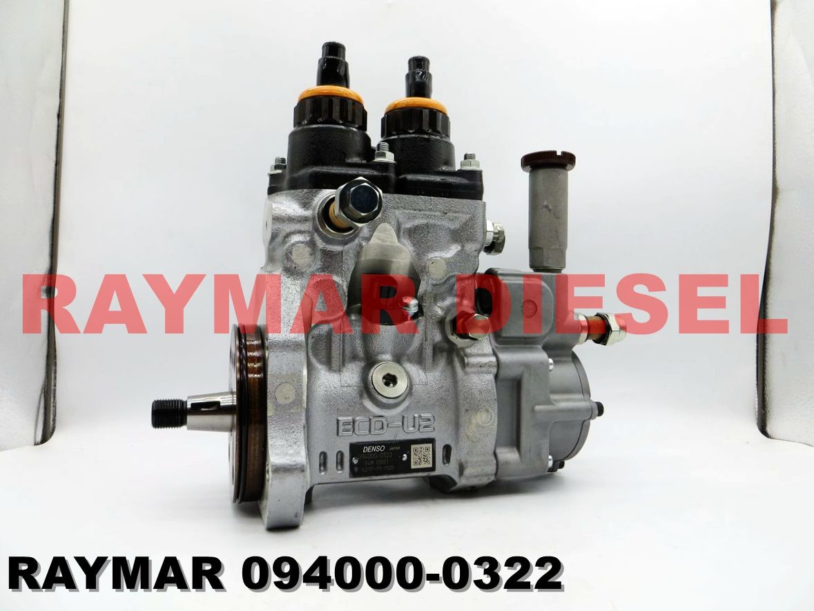 Surtidor de gasolina común del carril de DENSO HP0 094000-0322 para KOMATSU SA6D140E-3 6217-71 ...